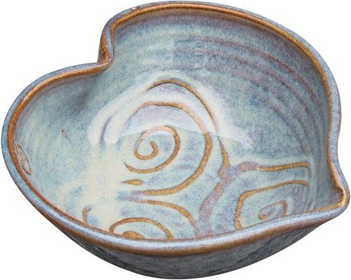Castle Arch Pottery Irish Pottery Bowl Hand-Glazed, Heart Shaped Design ...