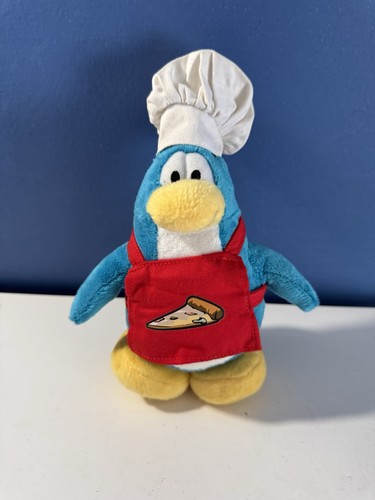 Club Penguin Chef Plush Toy with Pizza Apron Disney 2011 Stuffed Animal ...
