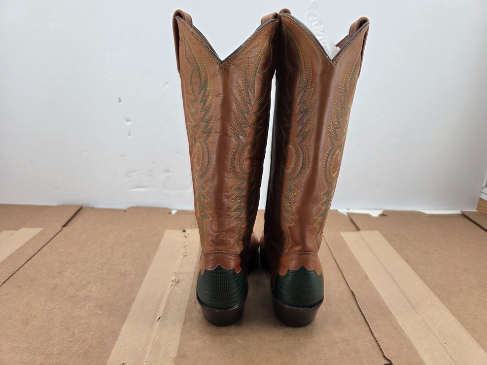 Dan Post Womens Western Exotic Lizard Reptile Caped Tipped Cowboy Boots ...