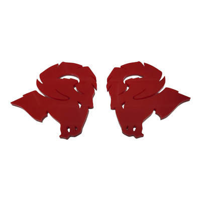 Pair Red Emblems for Dodge Ram 1500 2500 3500 Fender badge Hellcat ...