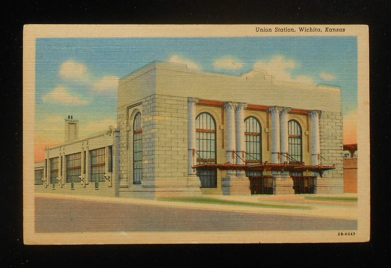 1940s Union Station Railroad Depot No Traffic Wichita KS Sedgwick Co ...