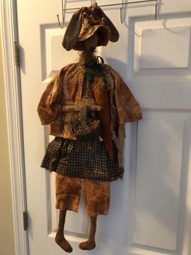 Primitive Moses Allen Easter Bunny Rabbit Doll large Hand Made | eBay