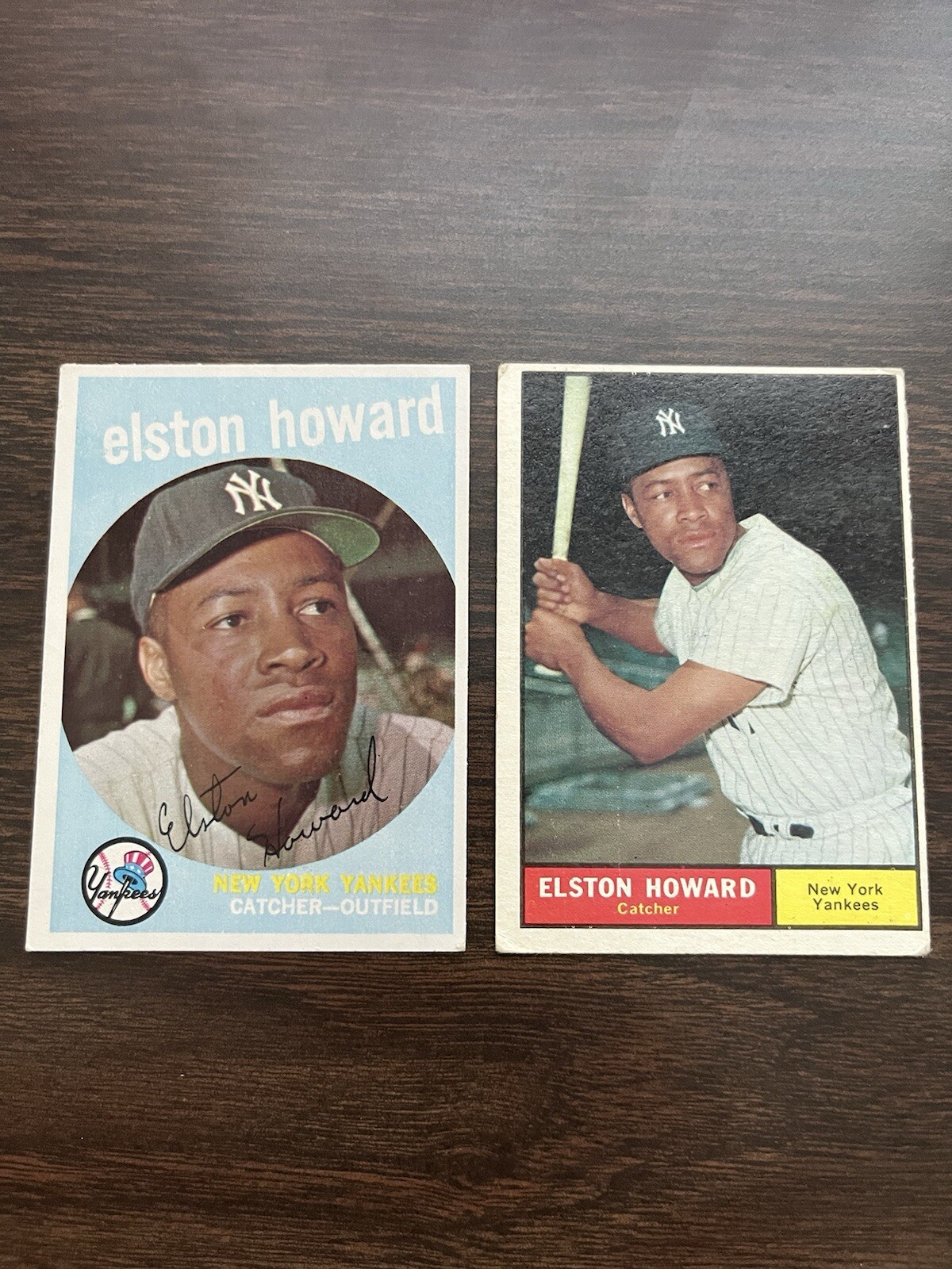 1959 Topps# 395 Elston Howard EX-EXMINT & 1961 Topps # 495 Elston ...