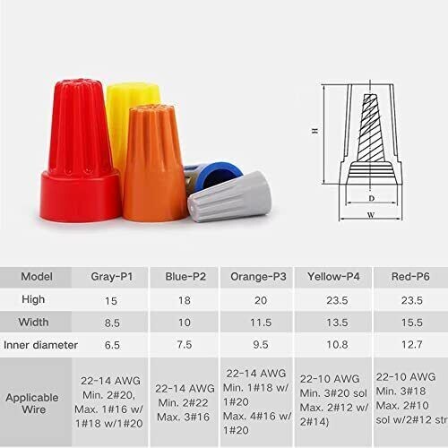 Wire Connectors Nuts Kit Electrical Twist Splice Screw Caps Assortment ...