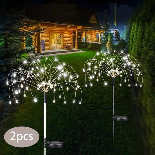 2Pack 150LED Solar Firework Starburst Light Fairy Lamp Garden Path ...