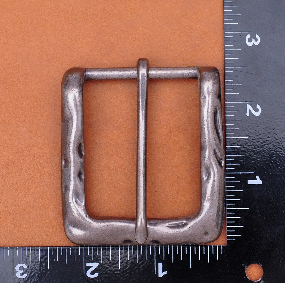 Mens Quality Heavy Solid Antique Prong Single Pin Metal Buckle For 40mm ...