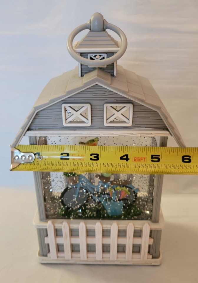 Hobby Lobby Light Up Snow Globe Barn Water Lantern Summer Spring Birds ...