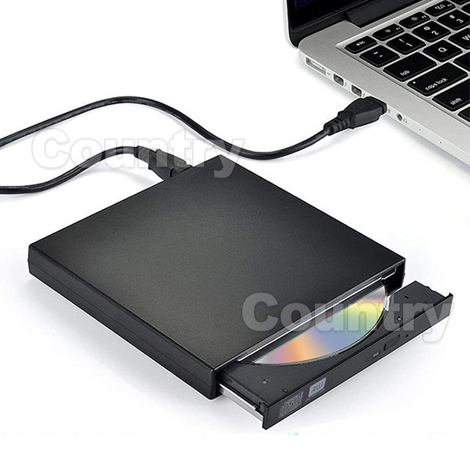 USB External CD RW DVD ROM Writer Burner Player Drive PC Laptop for ...
