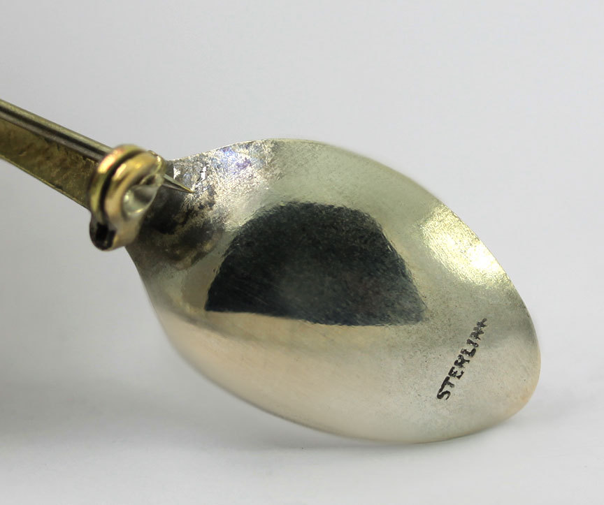 Vintage Sterling Silver Small Spoon Brooch Pin | eBay