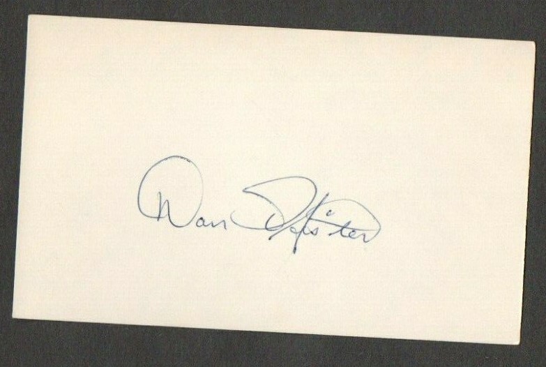 Dan Pfister 3x5 signed auto autographed index note card Kansas City A's ...