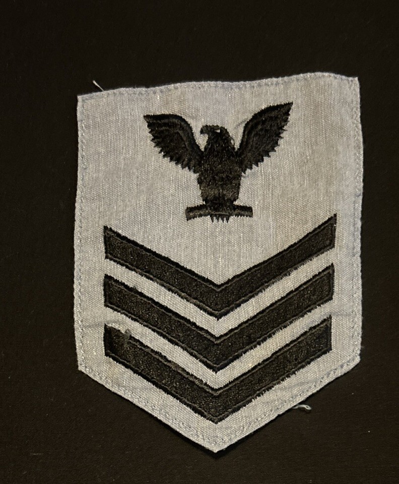 US Navy PO1/E6 Rate Utility Dungaree Petty Officer 1st Class Work-Shirt ...