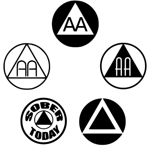 Alcoholics Anonymous Symbol Vinyl Decal Sticker AA Sober Car Window ...