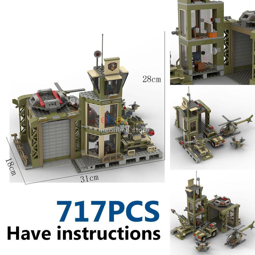MOC Military WWII Army Fortress Baseplate Building Blocks Bricks ...