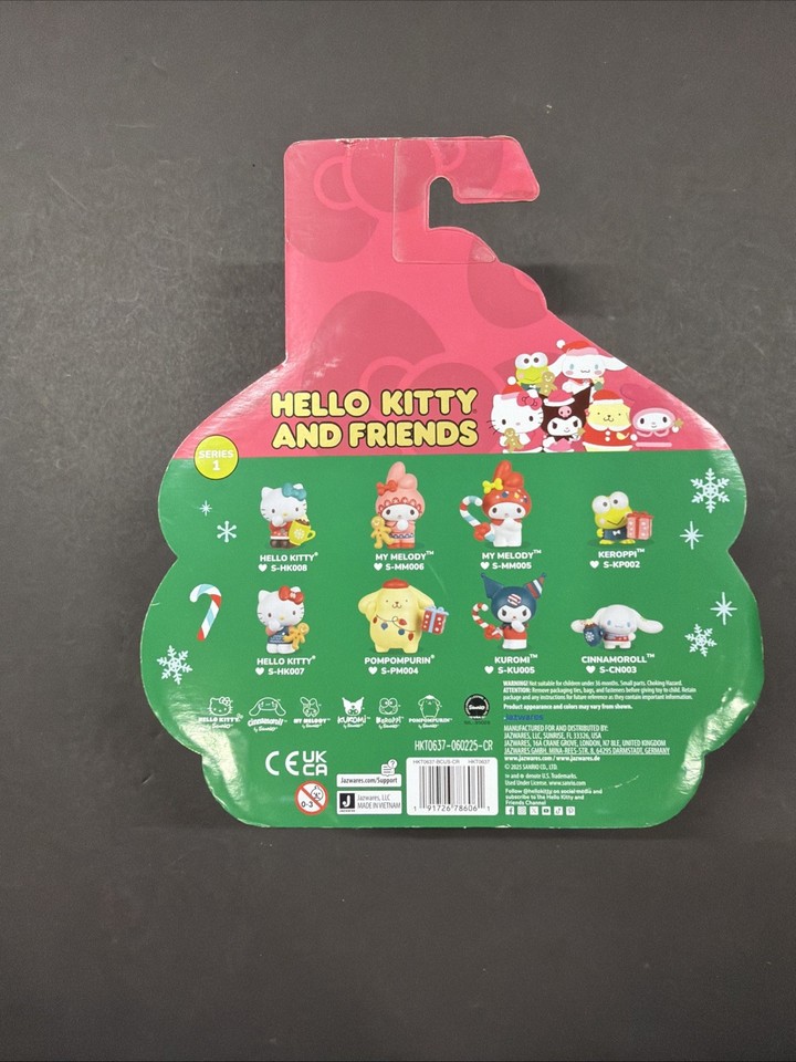 SANRIO Hello Kitty 2-Figure Pack Hello Kitty Pompompurin Christmas ...