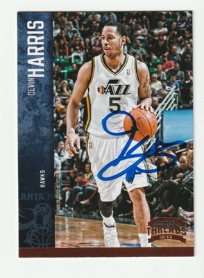 Devin Harris Signed 2012-13 Panini Threads Card 140 Auto Hawks ...