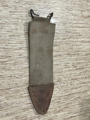 WWI M1917 Bolo Knife Scabbard US USGI sheath 1918 A-K-CO Canvas Leather ...