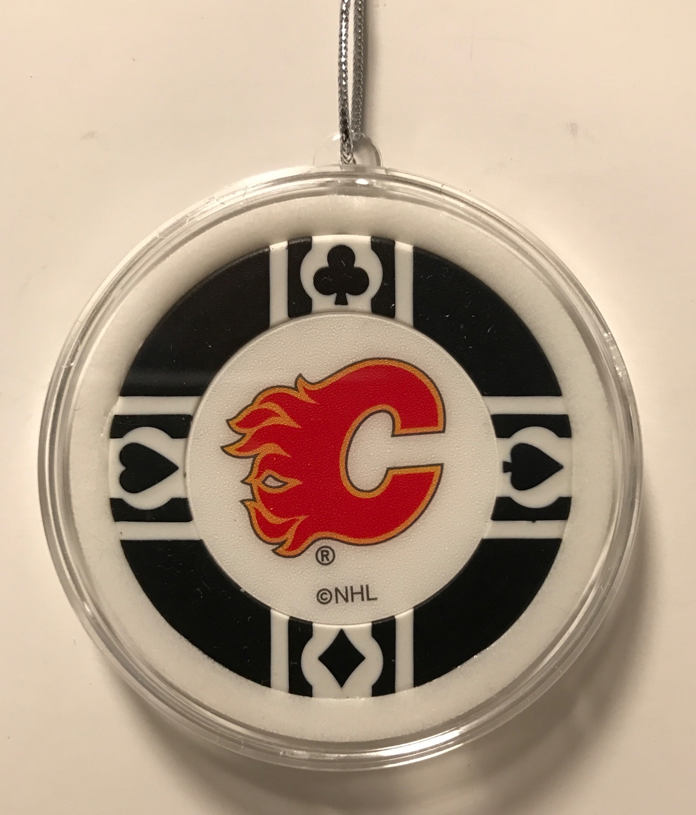 Calgary Flames Poker Chip Christmas Tree Ornament Holiday NHL Hockey ...
