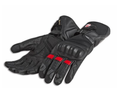 Ducati Strada C5 Leather Road Racing Motorbike Waterproof Gloves Gore ...