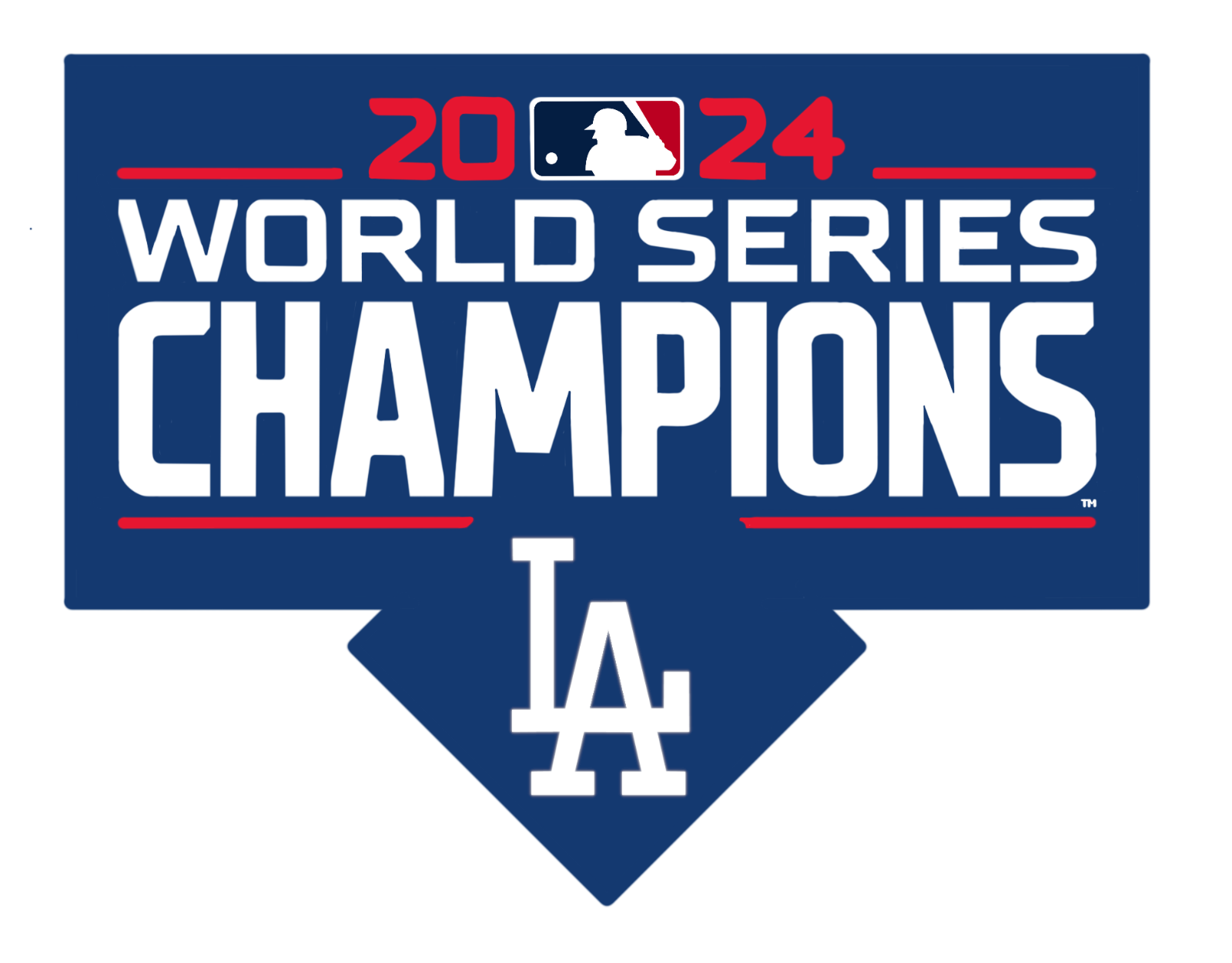 Los Angeles Dodgers 2024 world series sticker MLB weatherproof bumper ...