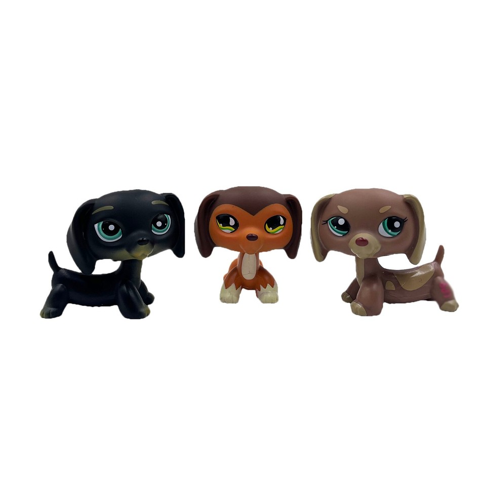 2pcs Littlest pet shop Toys bobble head dachshund dogs girls Gen 3 ...