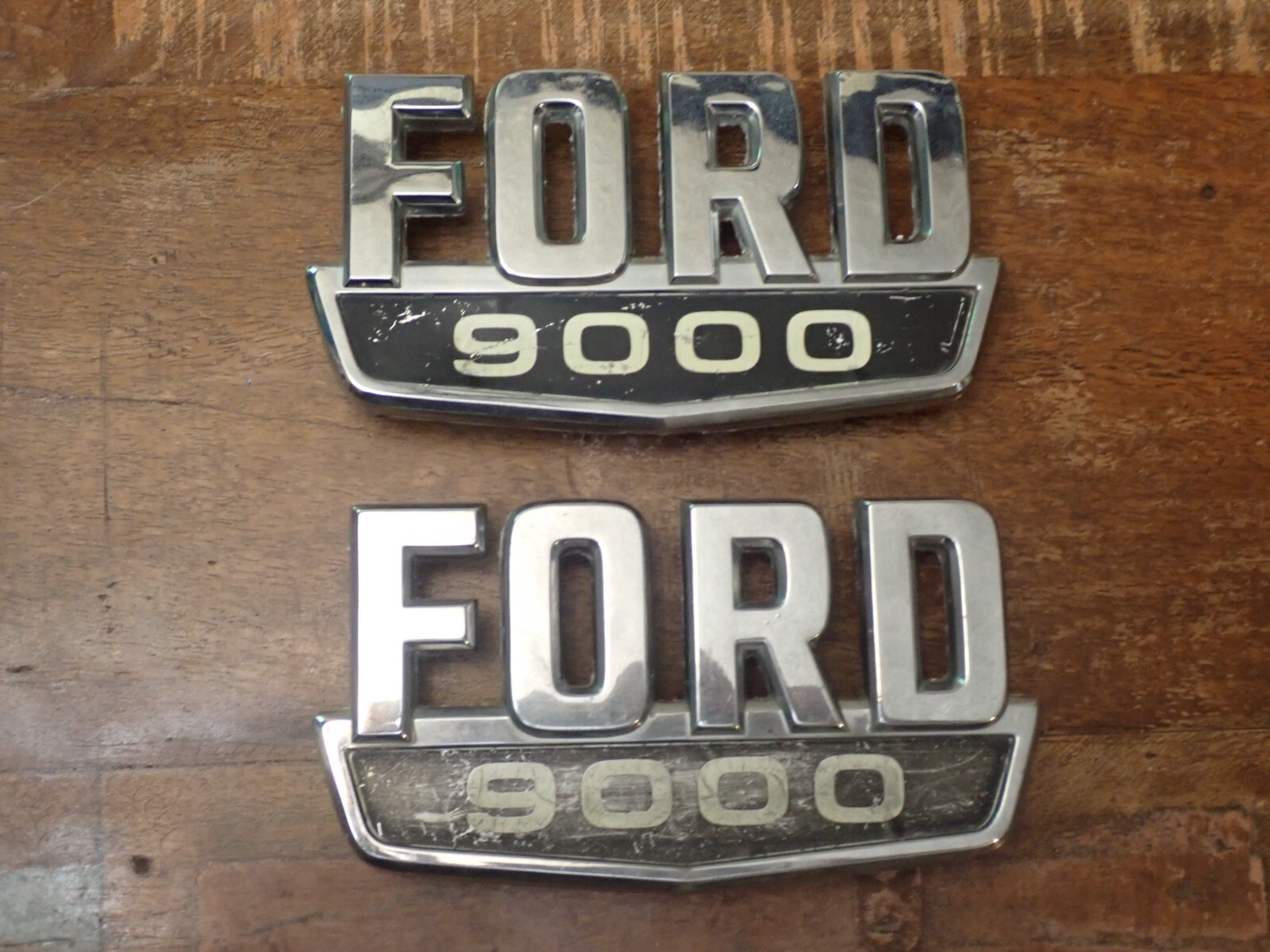 Set of 2 Ford 9000 Truck Emblem Badge Decal Name Plate DOHB 80020A68 A ...