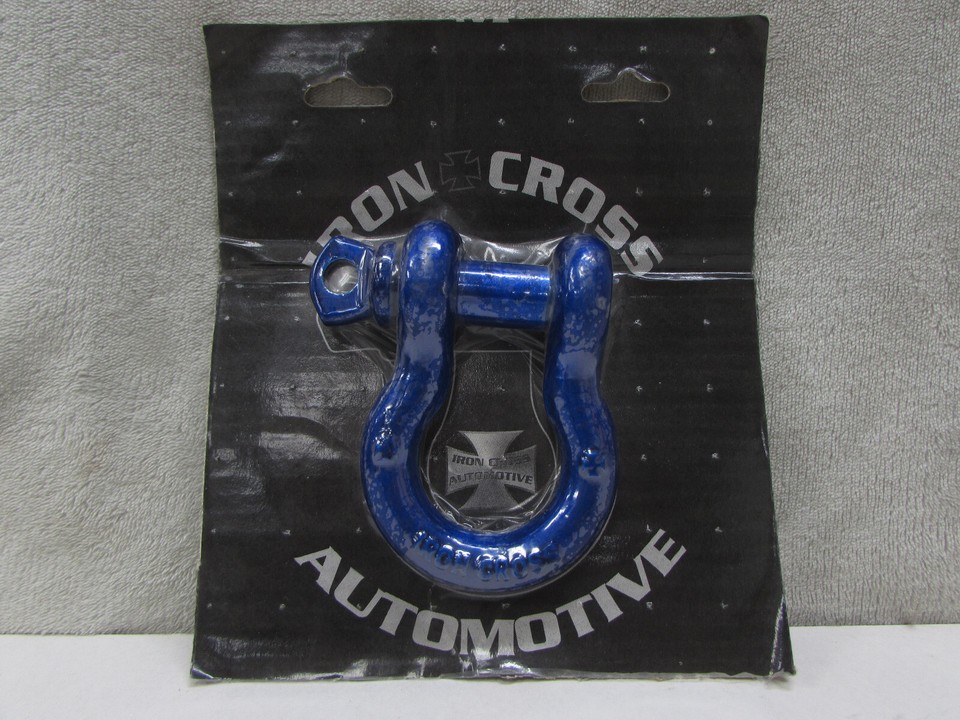 1000-02 IRON CROSS CANDY BLUE 3/4 D-RING SHACKLE | eBay
