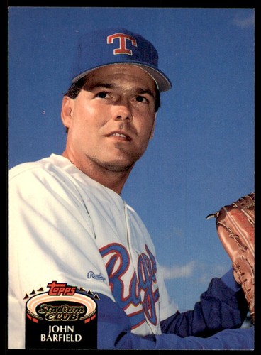 1992 Stadium Club John Barfield Texas Rangers #8 | eBay