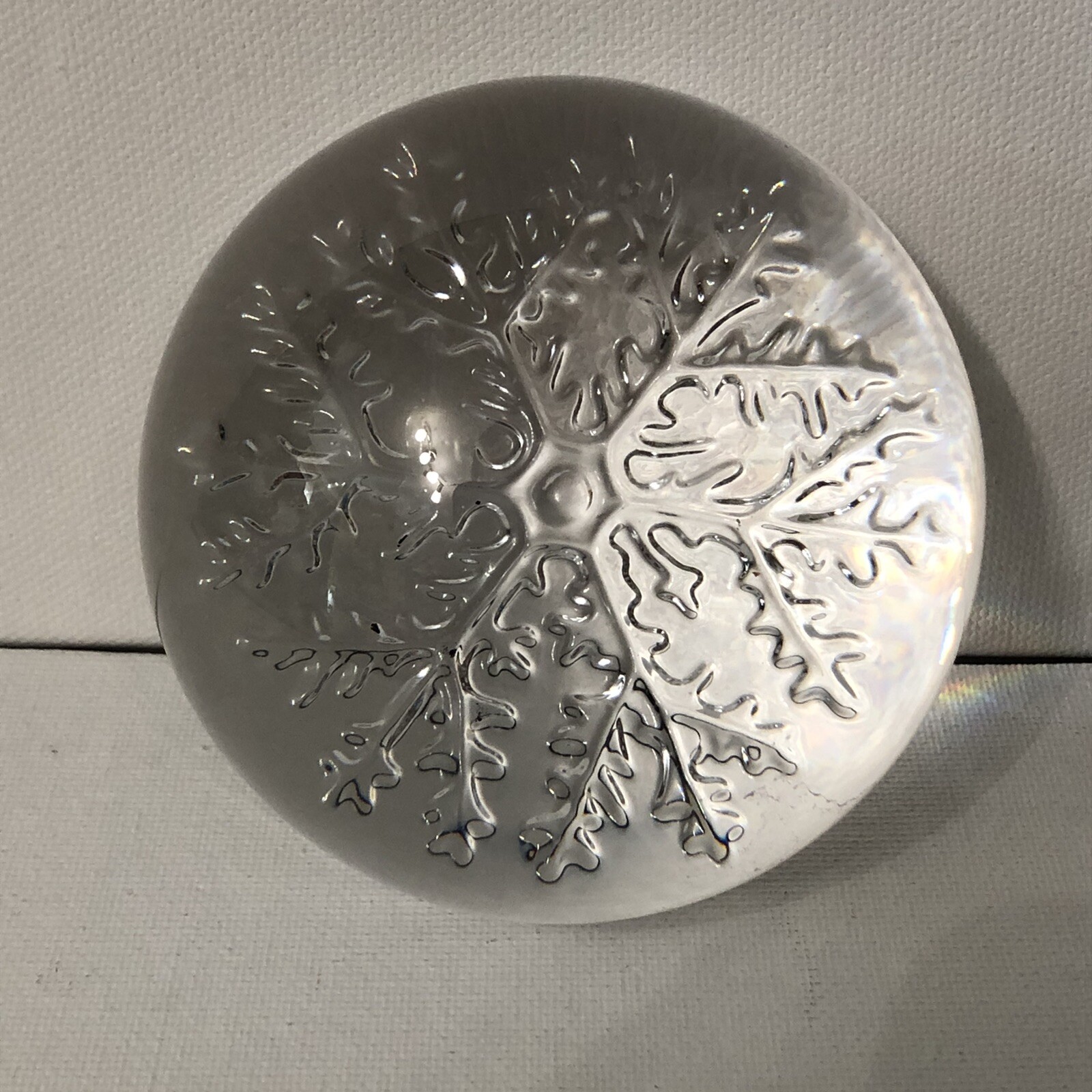 Snowflake Glass Paperweight. 3 1/2 inches. Great Christmas Gift, Winter ...
