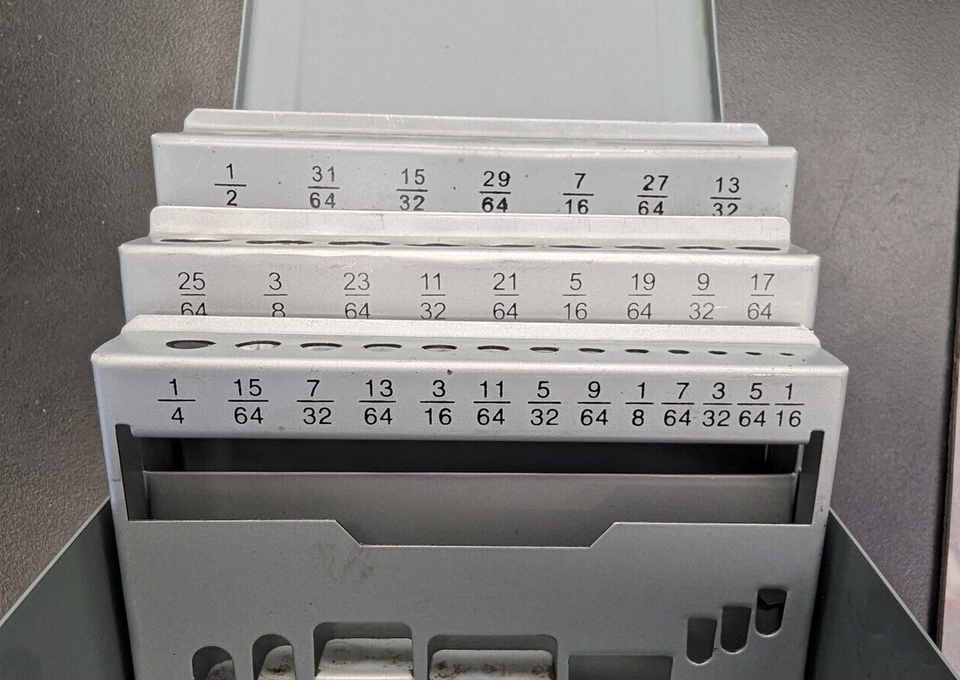 NEW 29pc Metal Drill Index Empty Box-1/16" to 1/2” X 64TH Jobber- Free ...