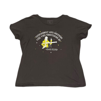 Snorg Tees Galileo Womens T-Shirt size XL Gray Short Sleeve Funny Queen ...