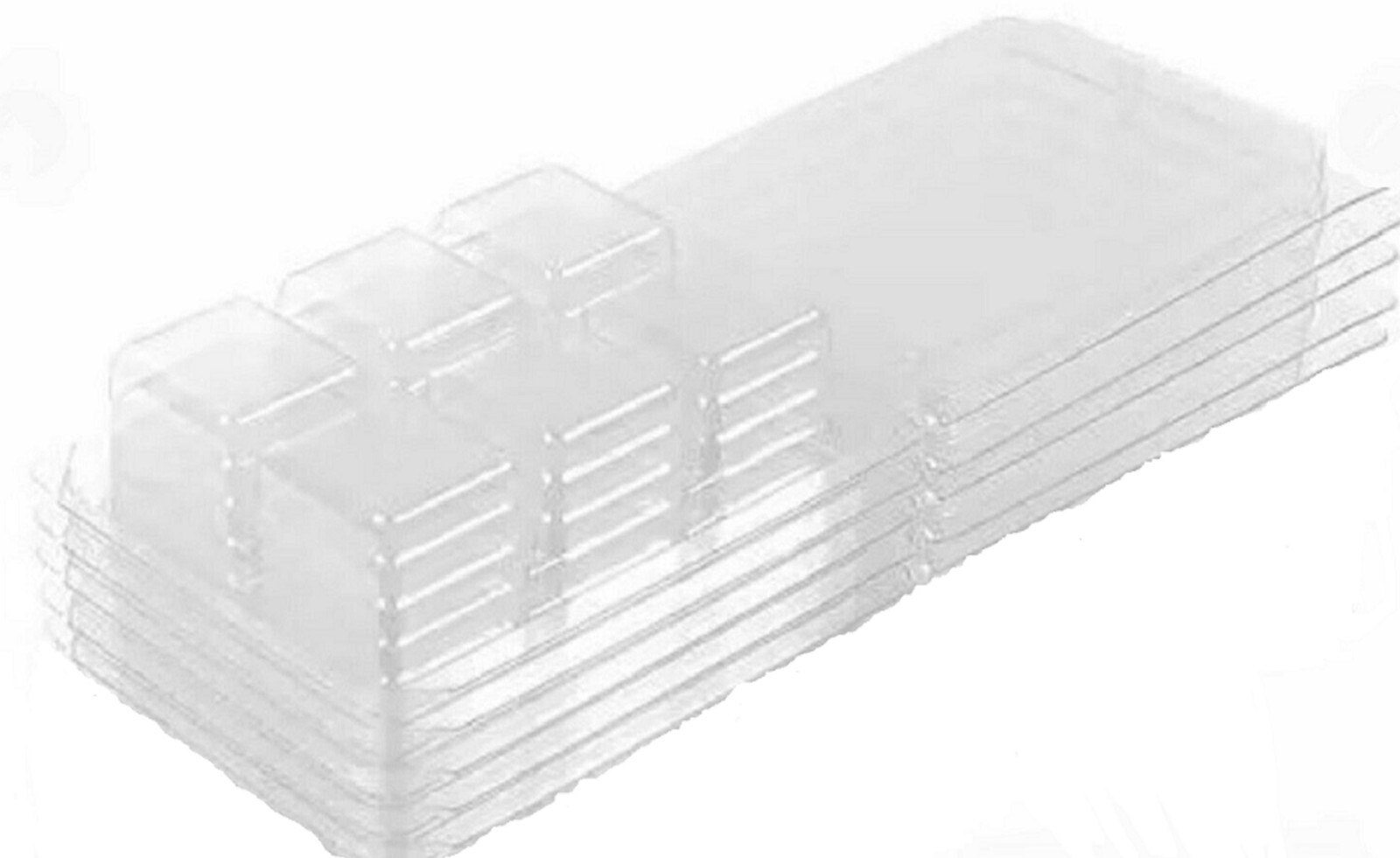 40x Wax Melt 6 Cell Plastic Square Cube Clam Shells for Making Scented ...