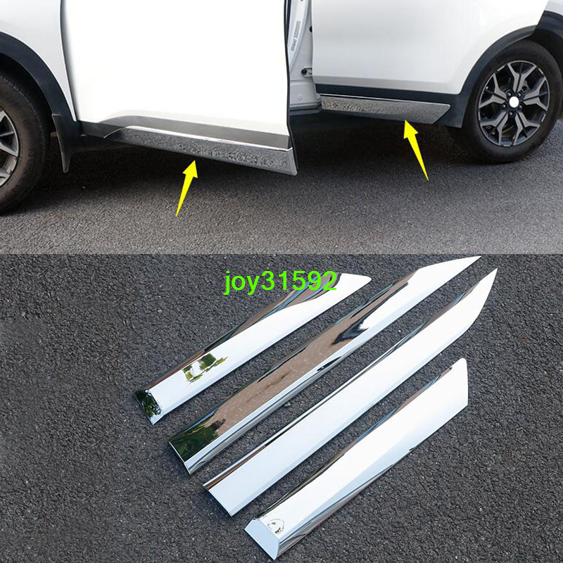 ABS Chrome For Kia KX3 Seltos 2020-2021 Body door Side Trim sill Cover ...
