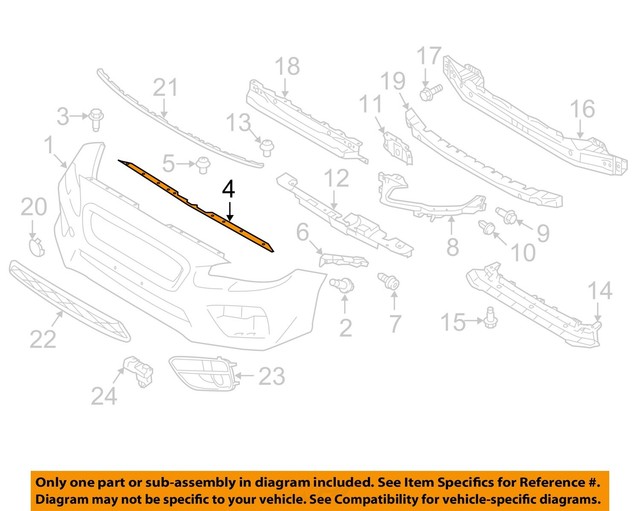 57722VA001 Genuine Subaru Plate UPR F 57722-va001 for sale online | eBay