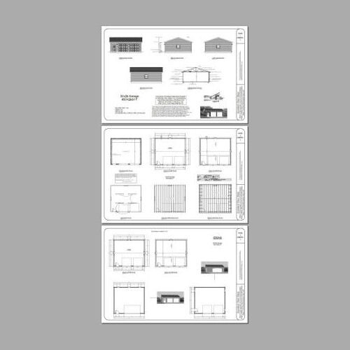 30x26 2-Car Garage -- 780 sqft -- PDF Floor Plan -- Model 1F | eBay