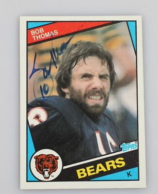 1984 Chicago Bears Autographed Topps Football Card Bob Thomas | eBay