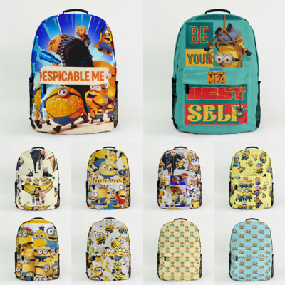 Despicable Me Backpack Cartoon Minion School Bag Travel Shoulder Bag ...