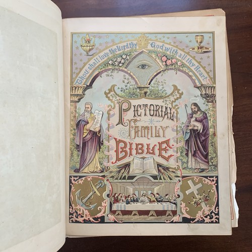 1886 The Holy Bible. Parallel-Column Edition. Large Oversized Leather ...