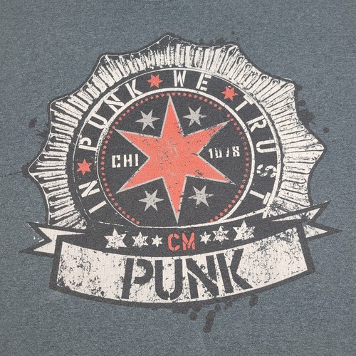 CM Punk WWE "In Punk We Trust" Best in the World Crewneck T-Shirt Mens ...