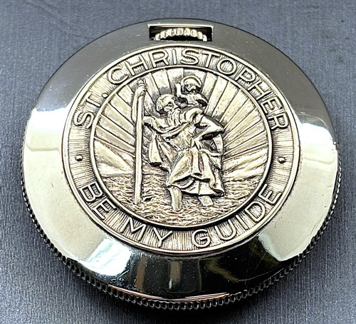 Vintage Sterling Silver Elgin St. Christopher Medal Pocket Watch 1951 ...