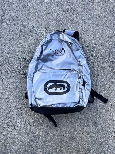 Ecko By Marc Ecko Unltd Backpack Book Bag Silver Gray Black NWT | eBay