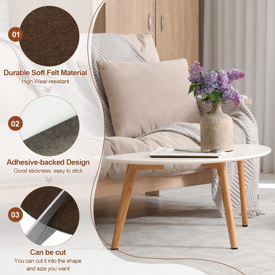 9 Inch Diameter Lamp Base Felt, 6Pack 3mm Thickness Round Felt, Coffee ...