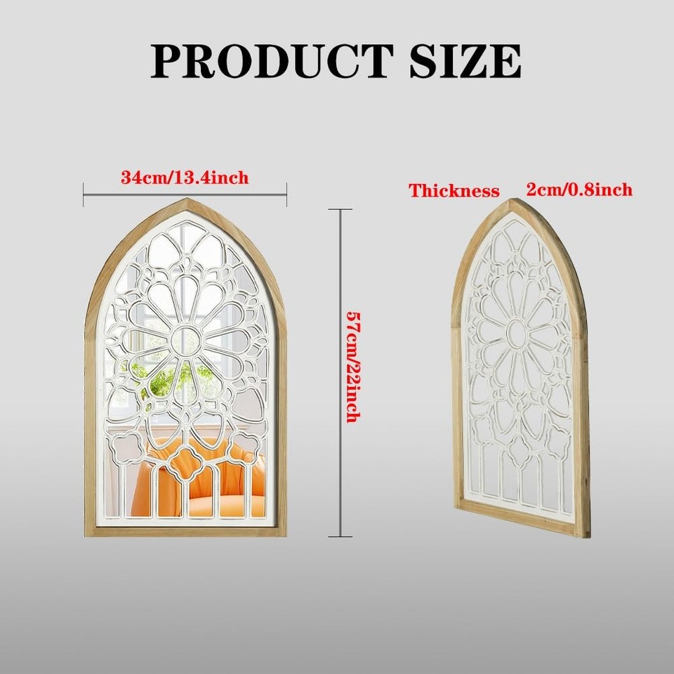 Rustic Wood Frame Wall Art, Distressed White Floral Carved Design ...