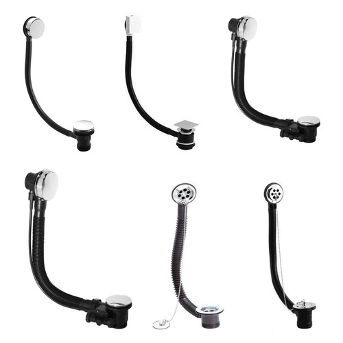 Push Button Square Round Twist Pop Up Bath Waste Trap Overflow Plug ...