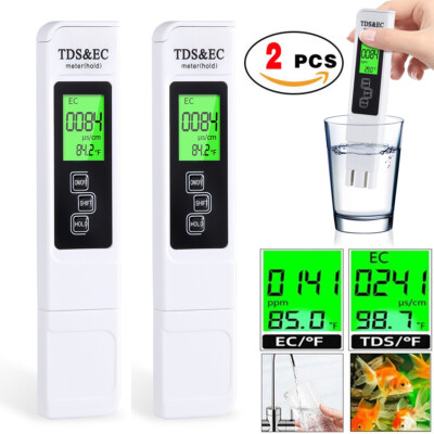 2pc TDS Meter Digital Tester Water Quality Testing Kits Drinking Water ...