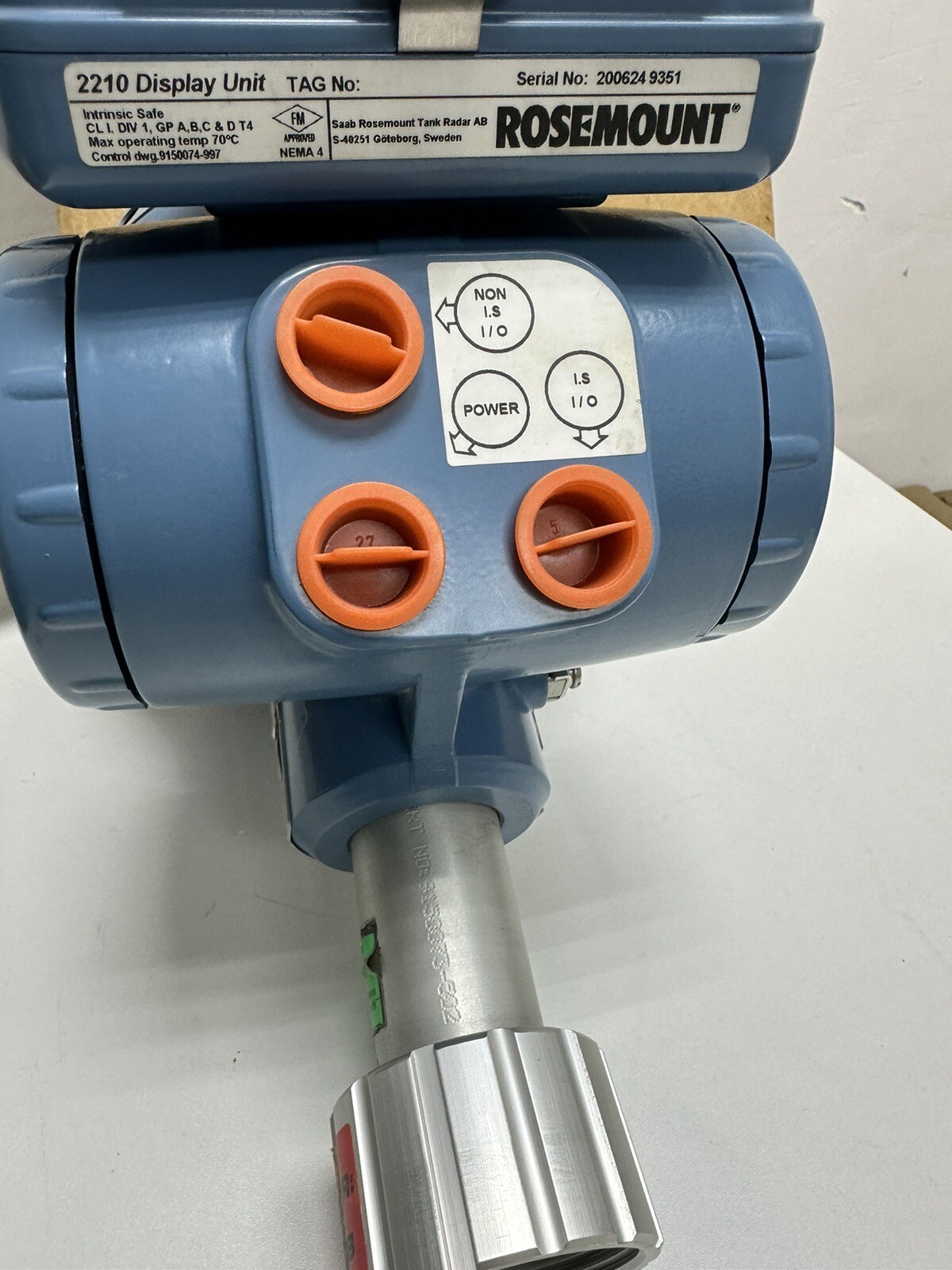 ROSEMOUNT TH 43 SERIES 5600 RADAR LEVEL TRANSMITTER S/N:2006105188 2210 ...