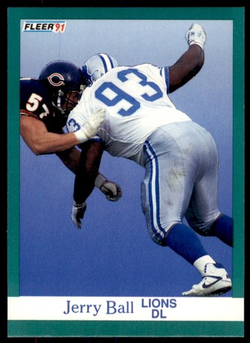 1991 Fleer Jerry Ball . Detroit Lions #240 | eBay