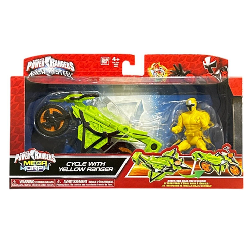 Power Rangers Mega Morph Cycle with 5-Inch Yellow Ranger- New in ...