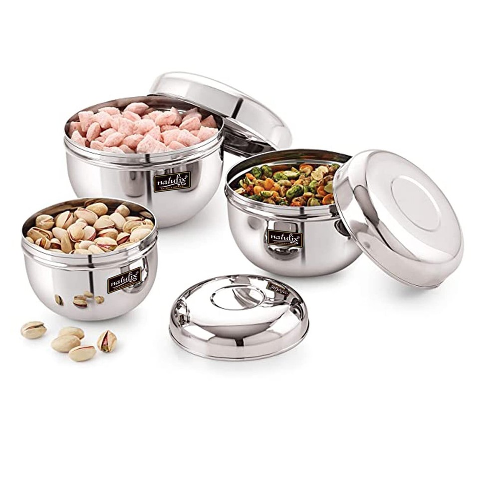 Stainless Steel Apple Shape Heavy Gauge Multipurpose Containers ...