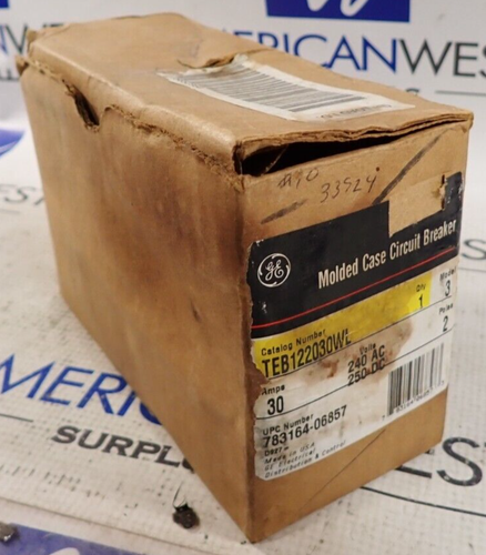 NEW - GE TEB122030WL TEB122030 30 Amp 240 VAC 2 Pole Type TEB Circuit ...