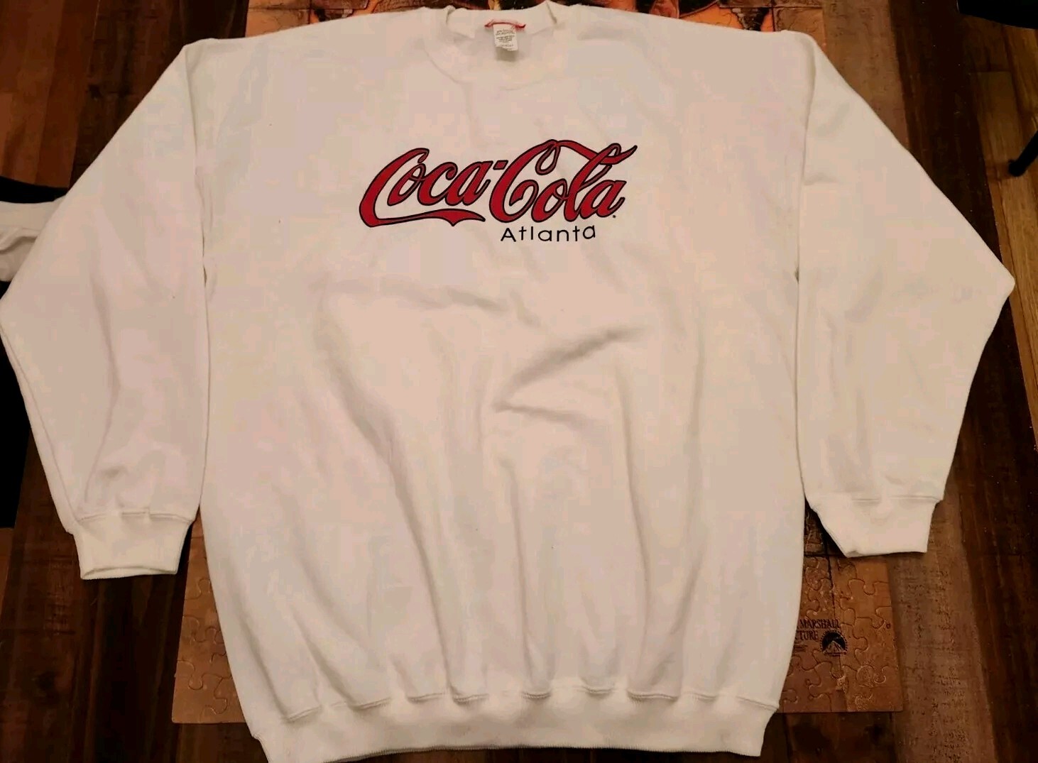 Vintage Coca-Cola Atlanta 1990s White Crewneck Sweats… - Gem